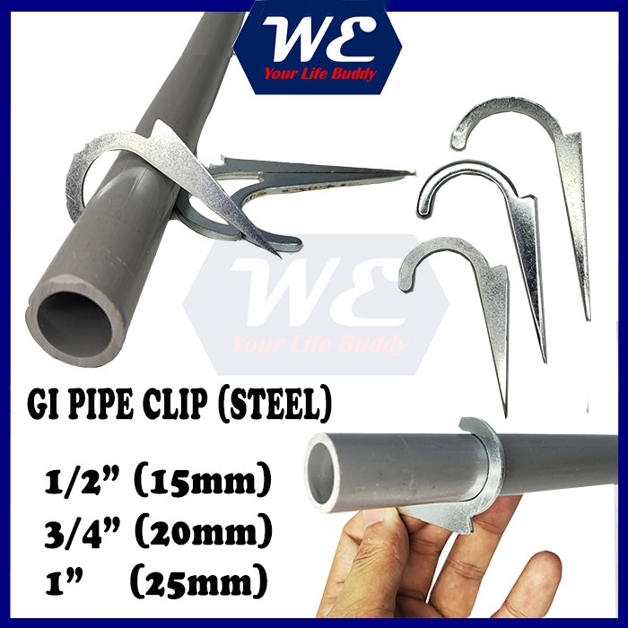 PVC U HOSE CLIP PIPE CLIP FOR PIPE KLIP PAIP AIR/ U CLIP / GI PIPE HOOK ...