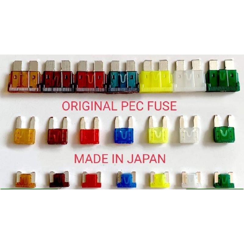 1 PCS ORIGINAL JAPAN PEC MINI FUSE FOR CAR MOTORCYCLE LORRY | Shopee ...