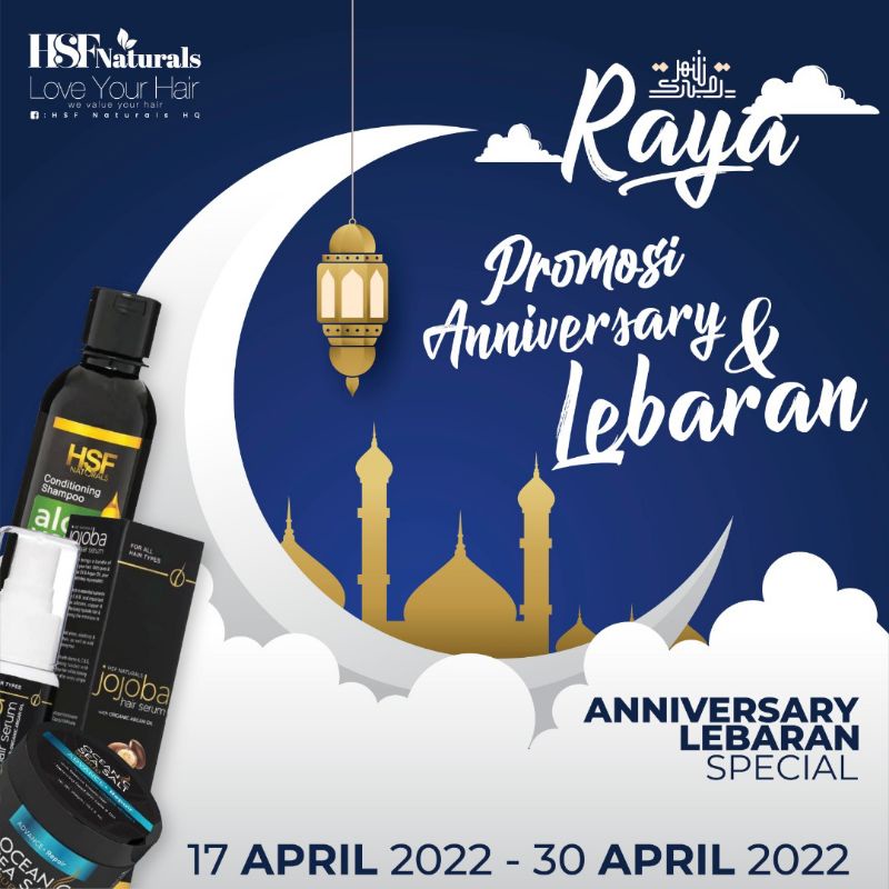 [PROMO RAYA] SET RAWATAN RAMBUT HSF NATURALS CEGAH RAMBUT GUGUR / KELEMUMUR / PSORIASIS ...