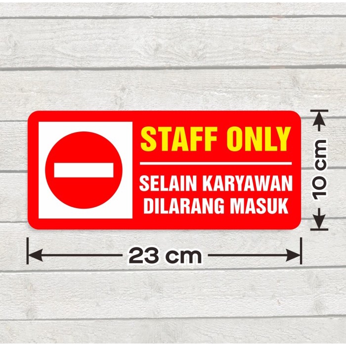 Vinyl Sign Label Sticker Staff Only Sticker Mark Apart from Employees ...