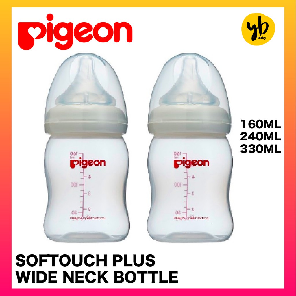 [ORIGINAL] Pigeon Softouch Plus Wide Neck Pp Nursing Bottle -160ml-240ml-330ml | Shopee Malaysia