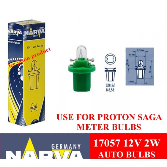 ORIGINAL NARVA BULBS 12V PROTON SAGA WIRA METER BULBS 17057 | Shopee ...