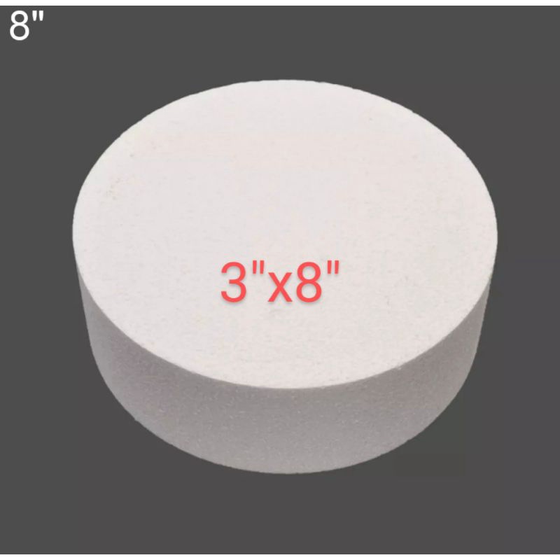3x8" Round Styro Foam Cake Dummy (1PCS) | Shopee Malaysia