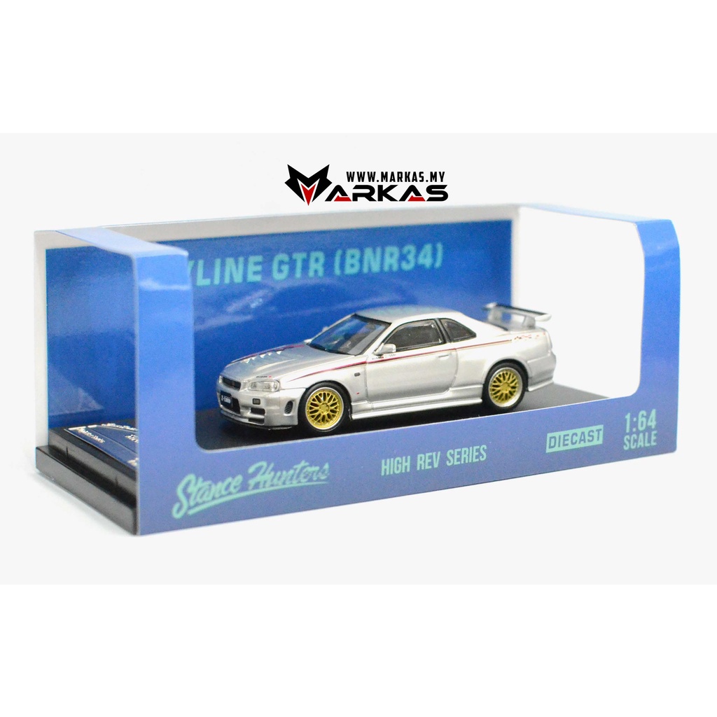 STANCE HUNTERS 1/64 NISSAN SKYLINE GT-R R34 Z-TUNE NISMO LIVERY SILVER ...