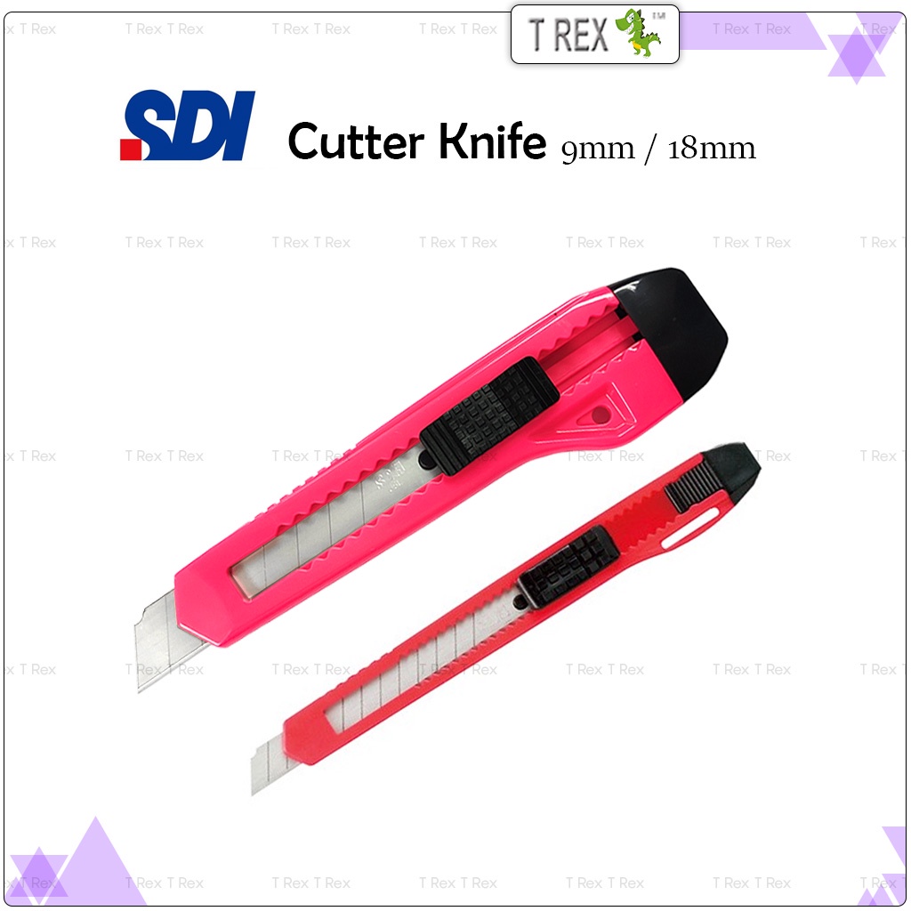 SDI Cutter Knife 9mm / 18mm / Utility Cutter Blade / Pen Art Knife / School Student Paper Cutter ...