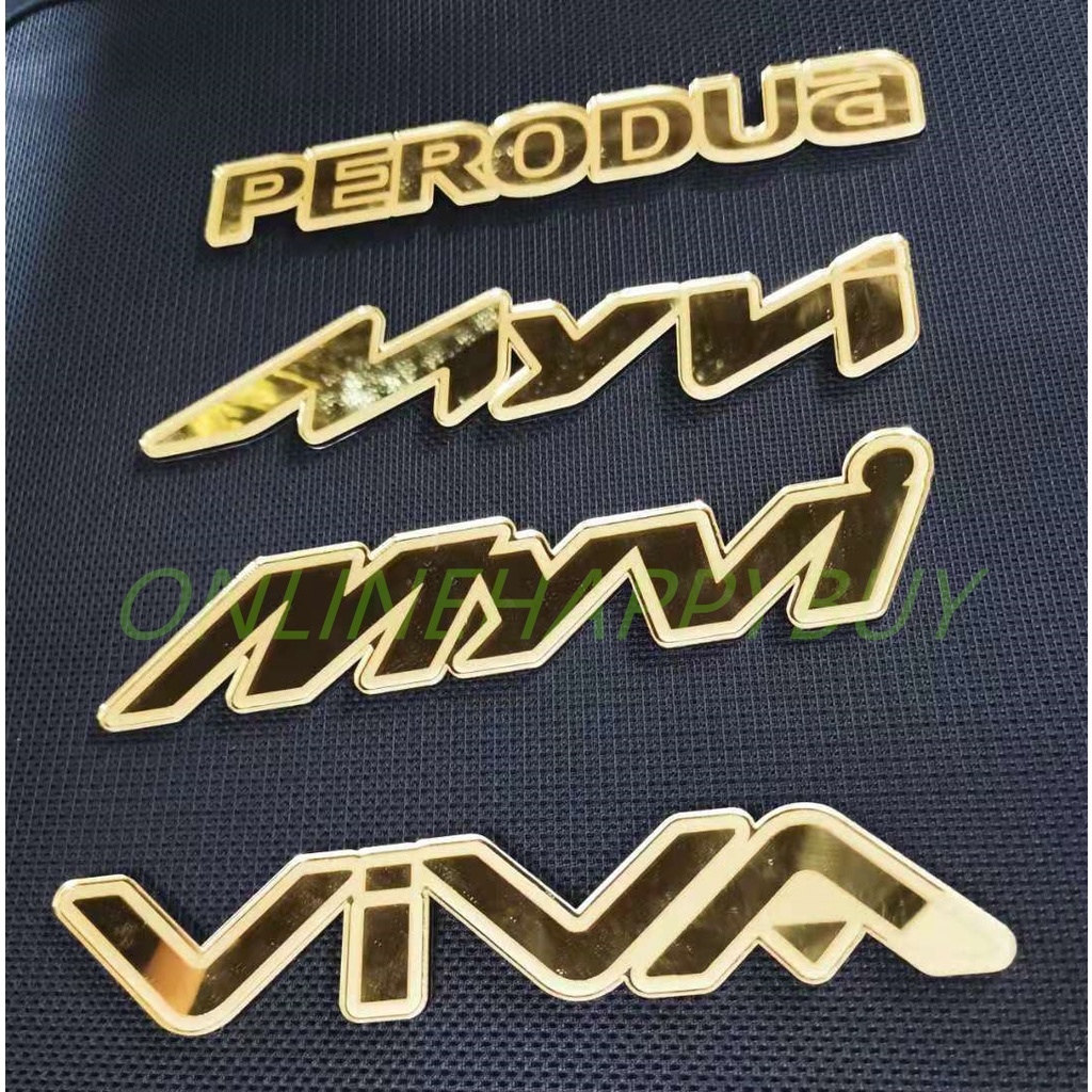 PERODUA MYVI OLD MYVI LAGI BEST VIVA GOLD/CHROME EMBLEM NEW BRAND ...