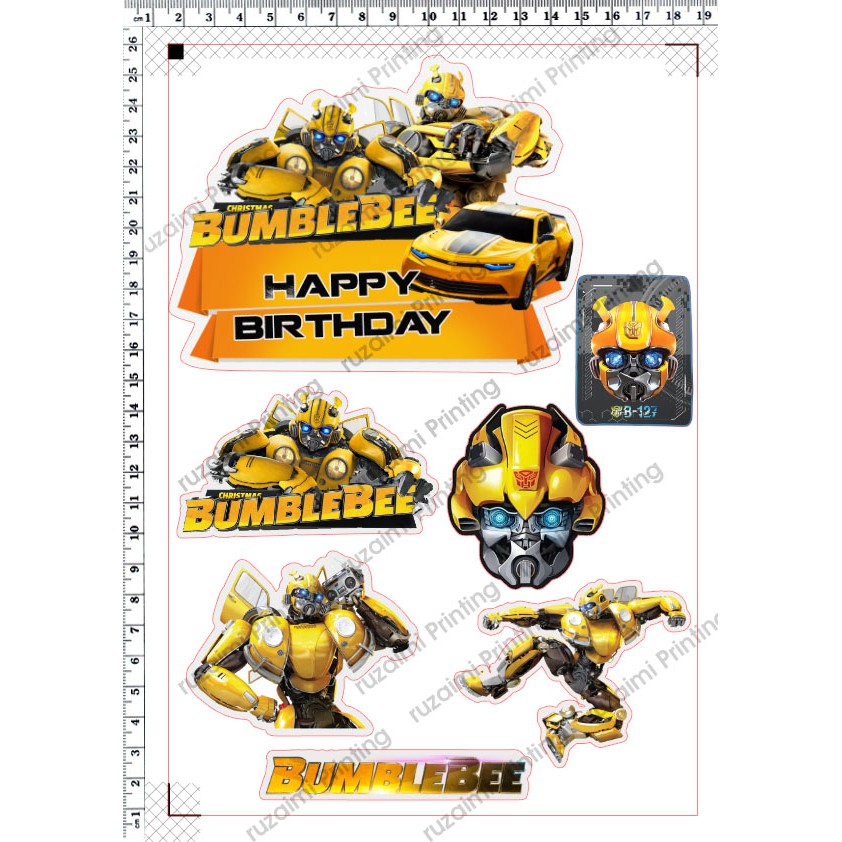 Bumblebee Cake Topper 002 | Shopee Malaysia