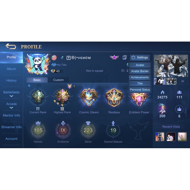 MLBB account for sale! | Shopee Malaysia