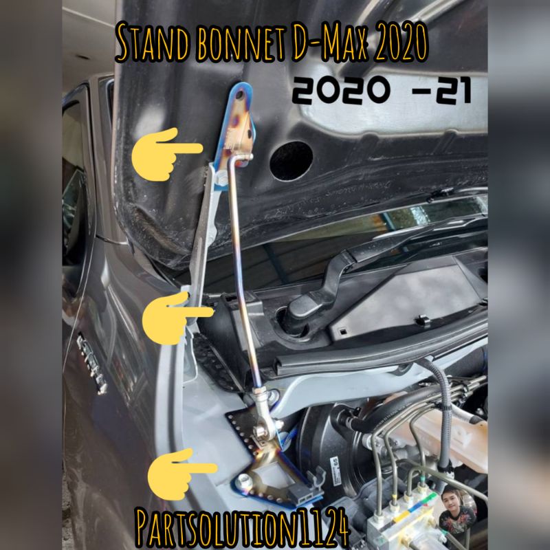 ISUZU D-MAX BONNET STAND CUSTOM (CHROME / BLACK / RAINBOW) DAMPER CAR ...
