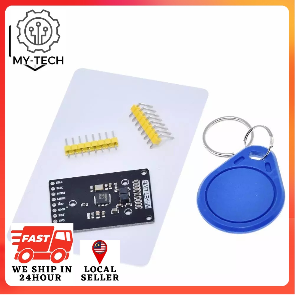 (New) Mini Arduino RFID RC522 Card Reader Module Kits S50 13.56 Mhz ...