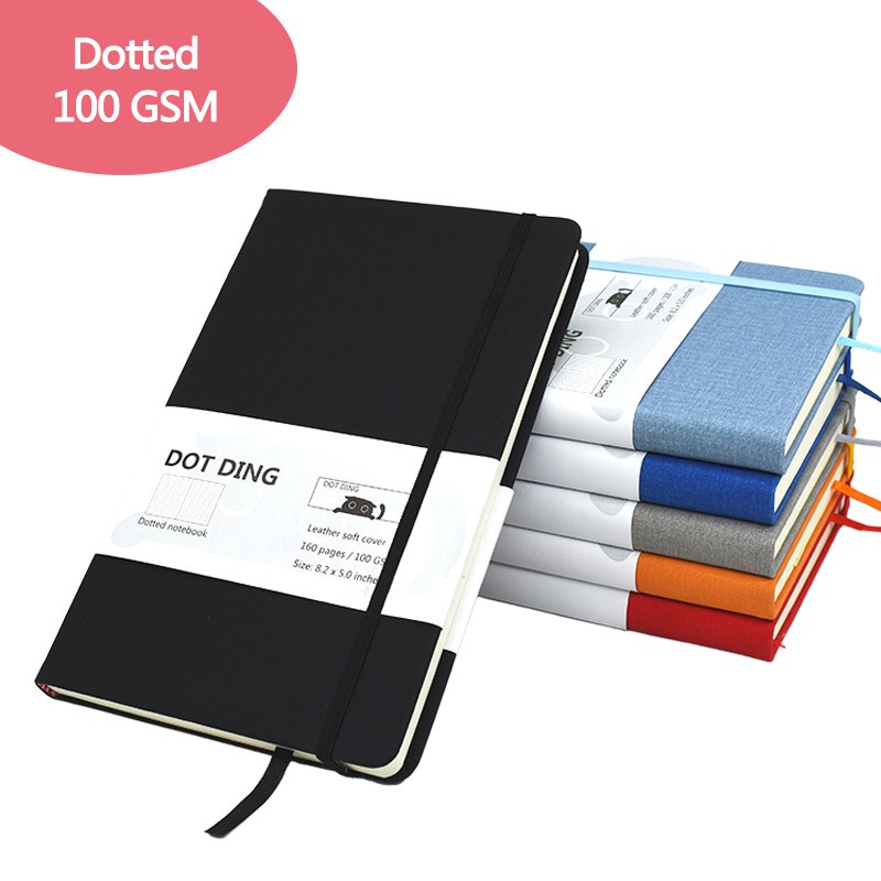 New BUJO Notebook Journal Dots pages A5,leather softcover,160 pages ...