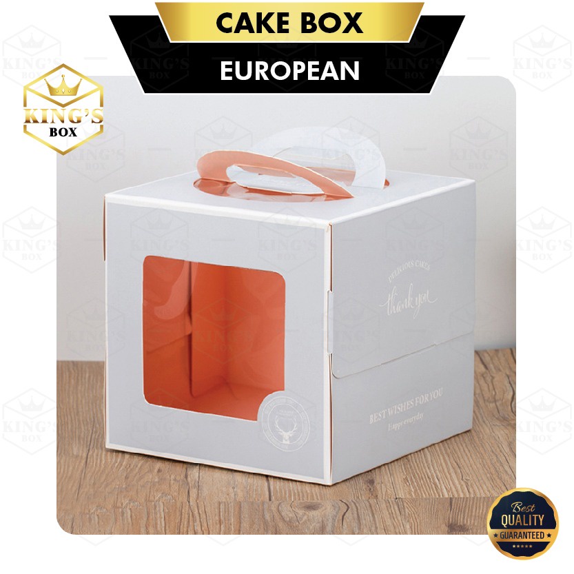 European-style Bronzing Birthday Cake Box Square Mousse Pastry Box ...
