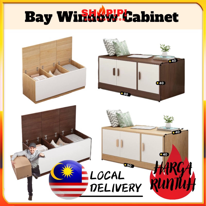 Shopipi L60/90cm Bay Window Cabinet floor cabinet storage balcony ...