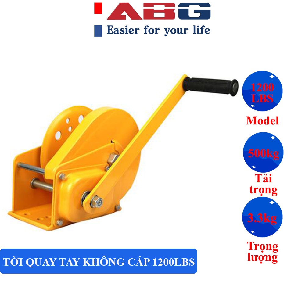 Abg Self-braking Hand Winch Without Cable 1200LBS 500Kg Specialized for ...