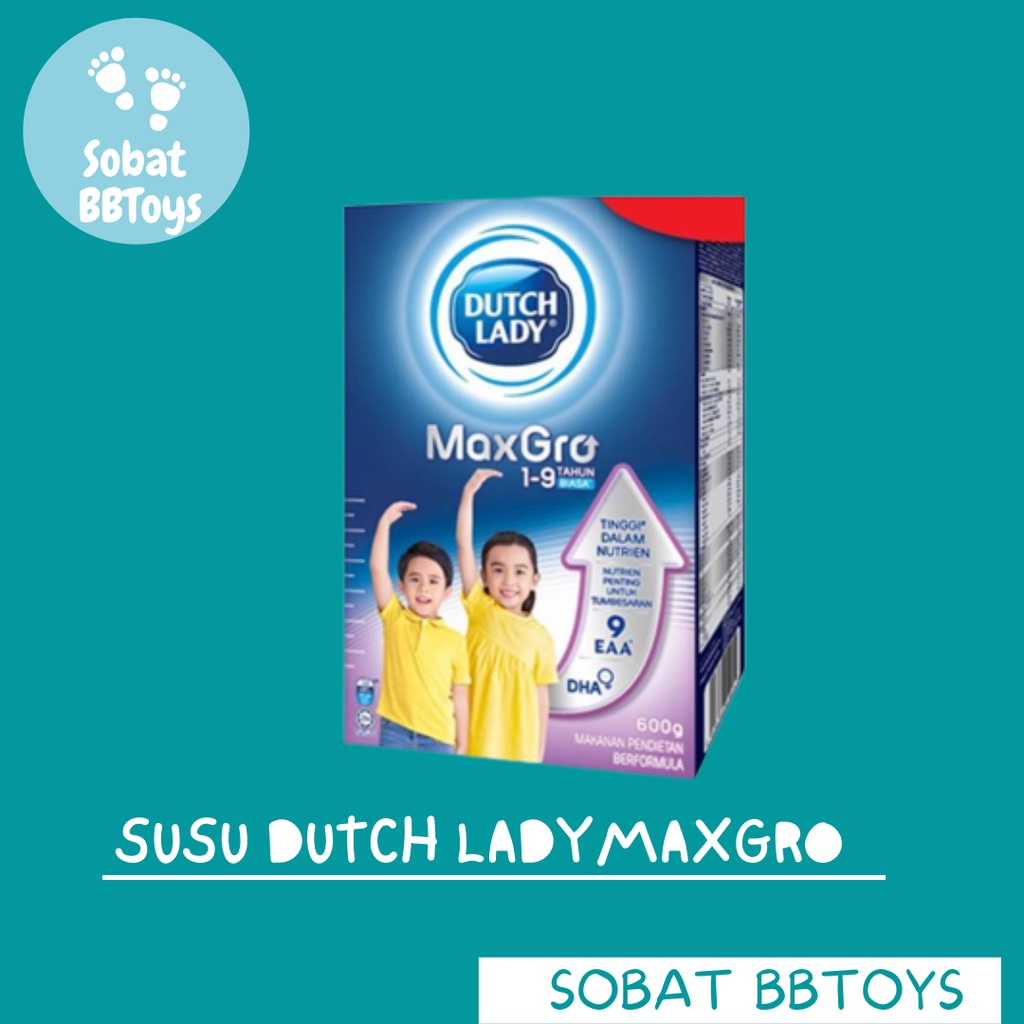 Susu Dutch Lady MaxGro 1-9 years 600g Susu Formula Susu Tepung Susu ...