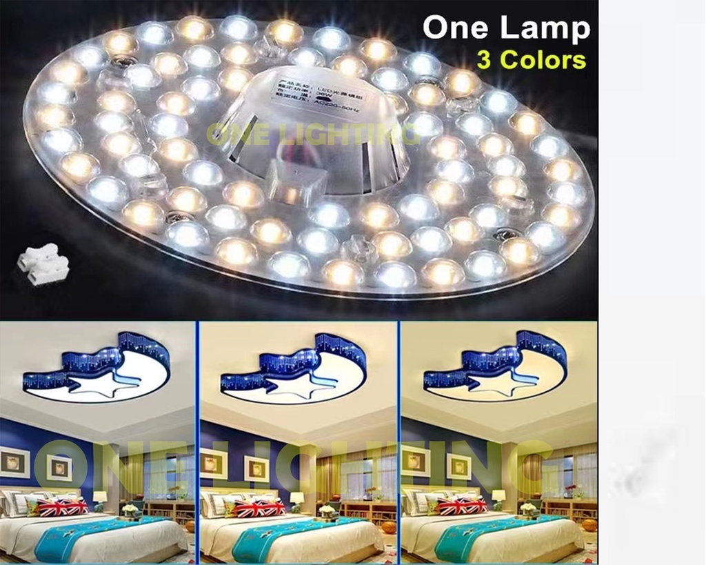 3 Colors LED Magnet Light Module Circular Tube Light Replace Ceiling ...