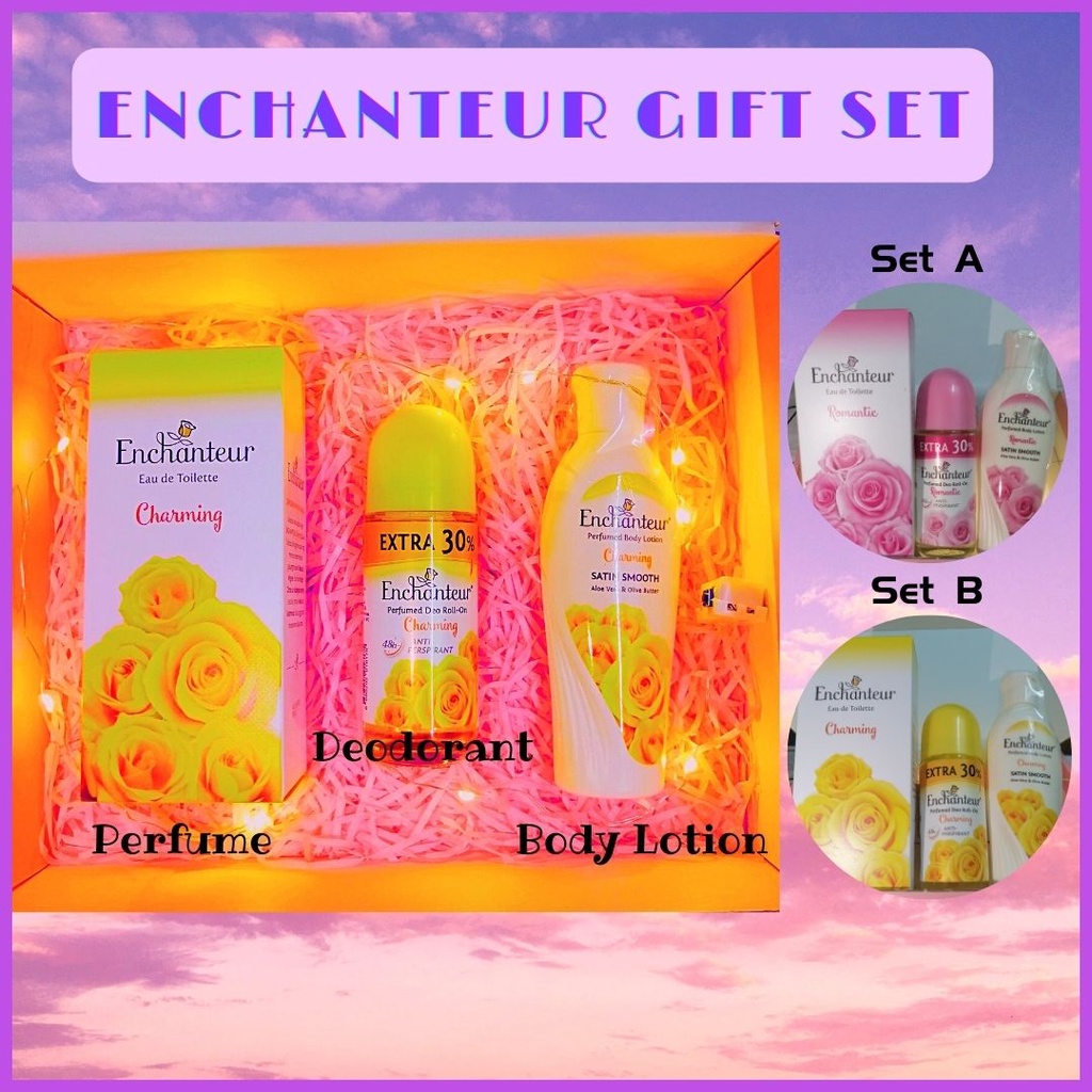 G4U Enchanteur Perfume Set Women Birthday Gift Set Minyak Wangi ...