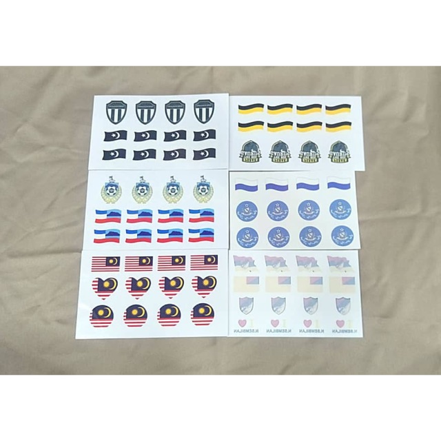 stiker muka stiker pipi logo dan bendera | Shopee Malaysia