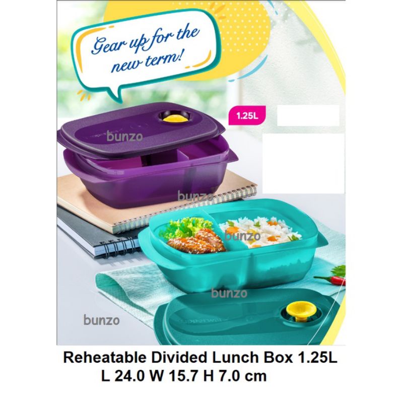Tupperware Reheatable Divided Lunch Box 1.25L | Shopee Malaysia