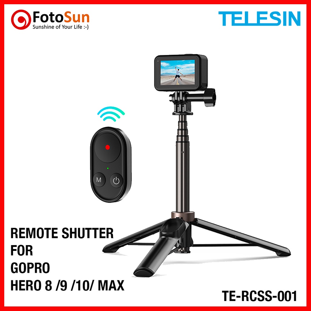 Telesin Gopro Hero 12 / 11 / 10 / 9 / 8 Remote Control shutter release ...