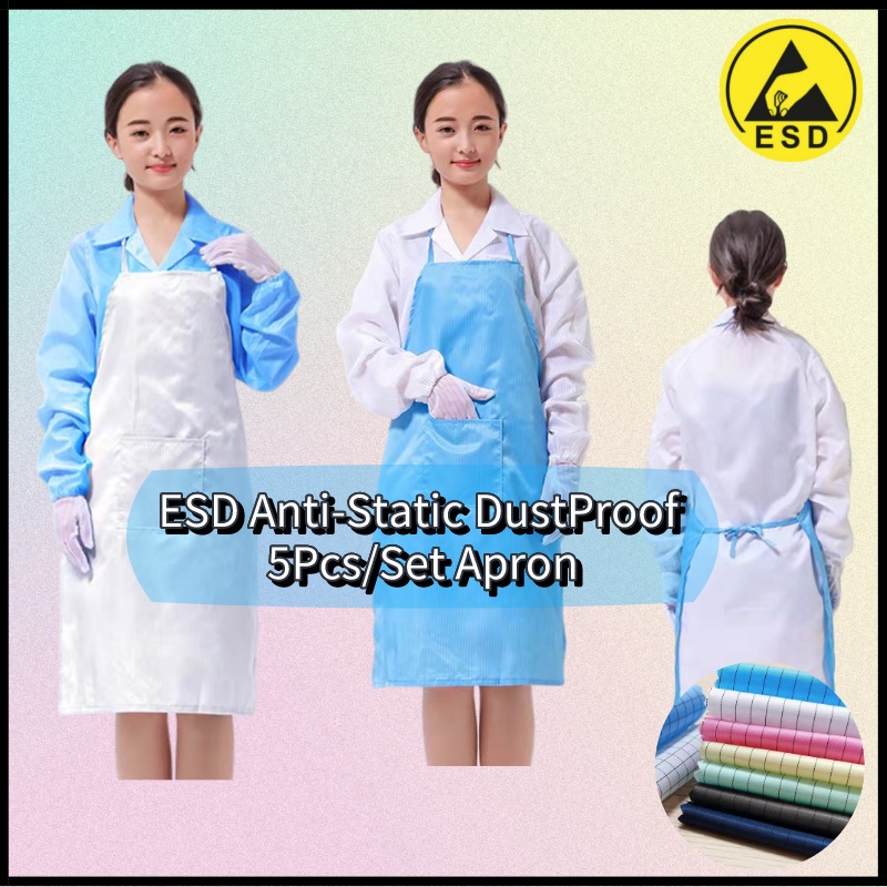 ESD Apron Anti-Static Antistatic Dust-Proof Protection Apron For ...