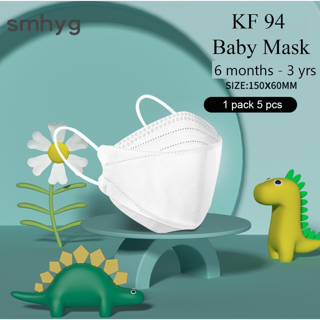 New Stock!! KF94 / KN95 Baby Face Mask 4 ply 0 1 2 3 4 5 12 years old ...