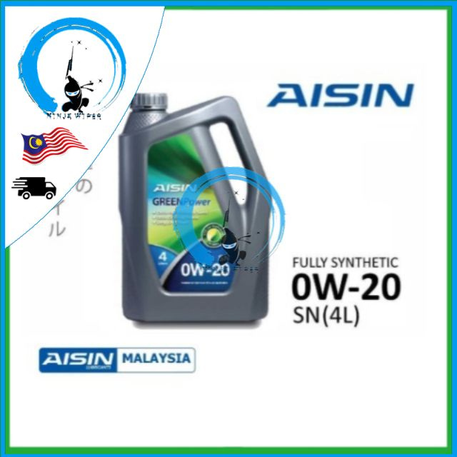 AISIN ENGINE OIL 0W20 4L FULLY SYNTHETIC ENGINE OIL 4LITER NJW | Shopee ...