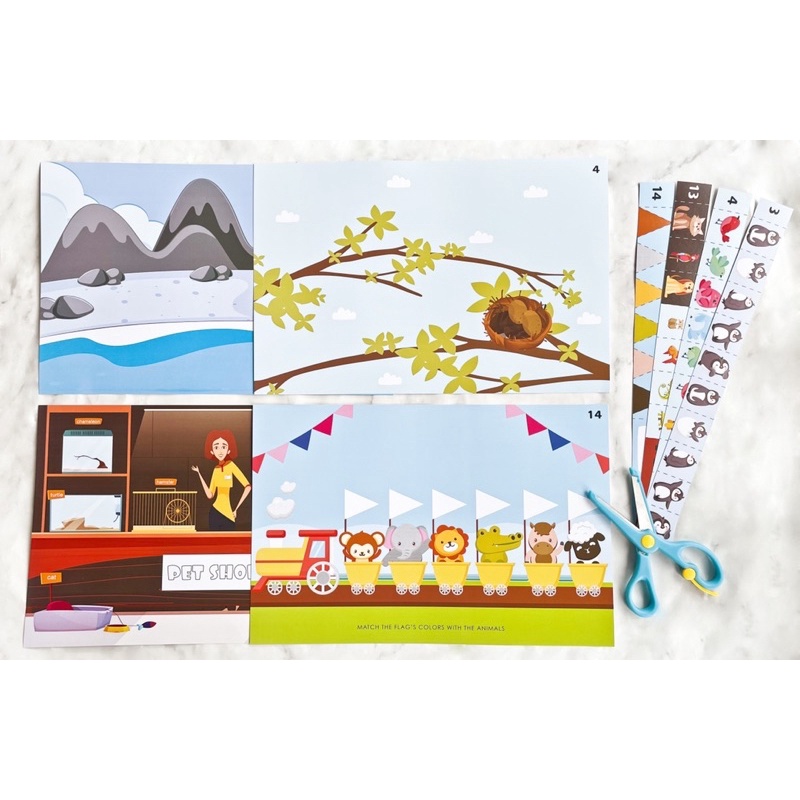 Lilomilo Scissor Skill 1: cut & paste Animal for beginner/cut n paste ...