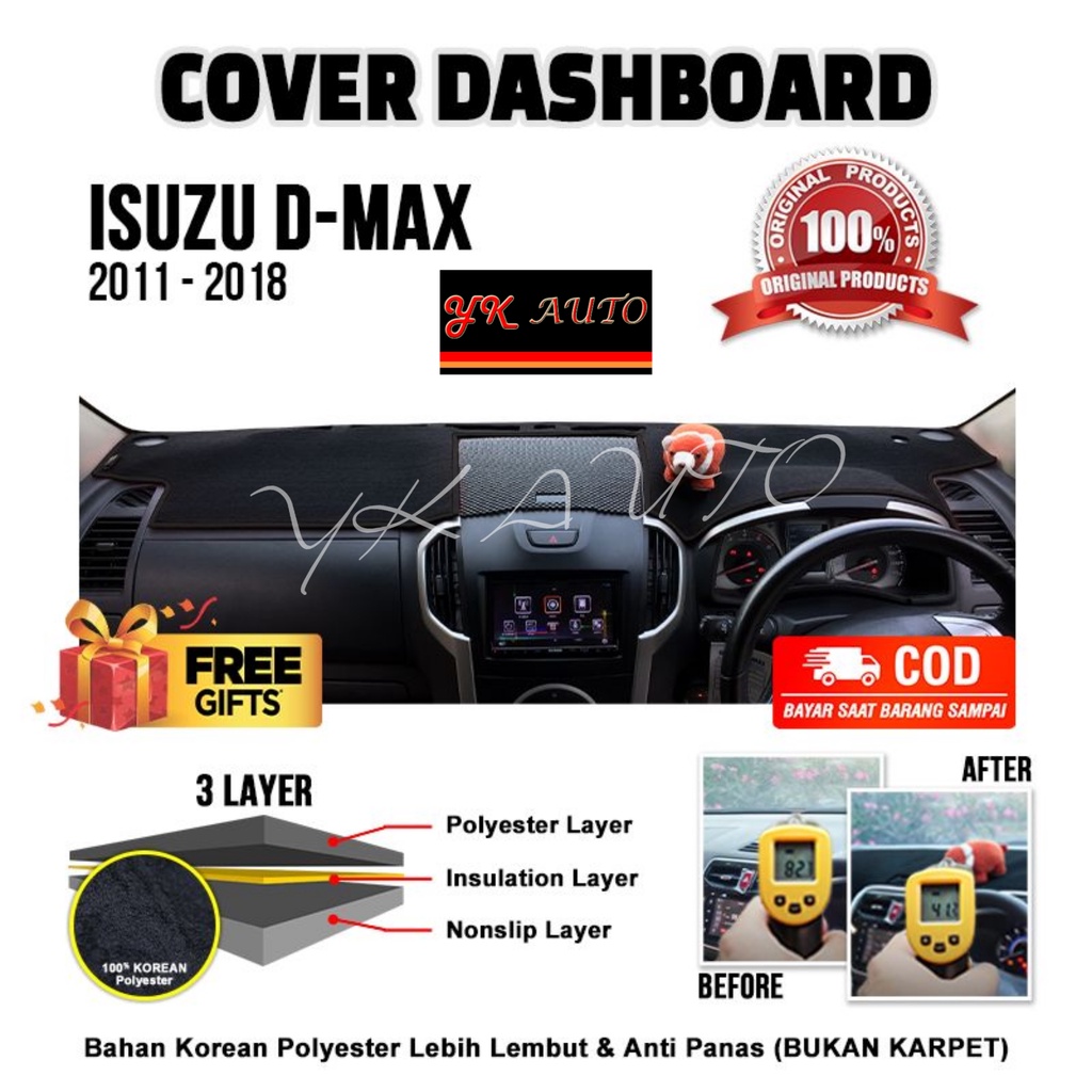 Dmax Premium Dashboard Cover Isuzu D-MAX Dashboard Cover | Shopee Malaysia