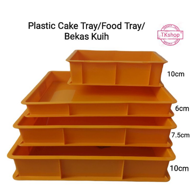 Plastic Cake Tray/Yellow Food Tray/Cake Tray/Bekas Kuih | Shopee Malaysia