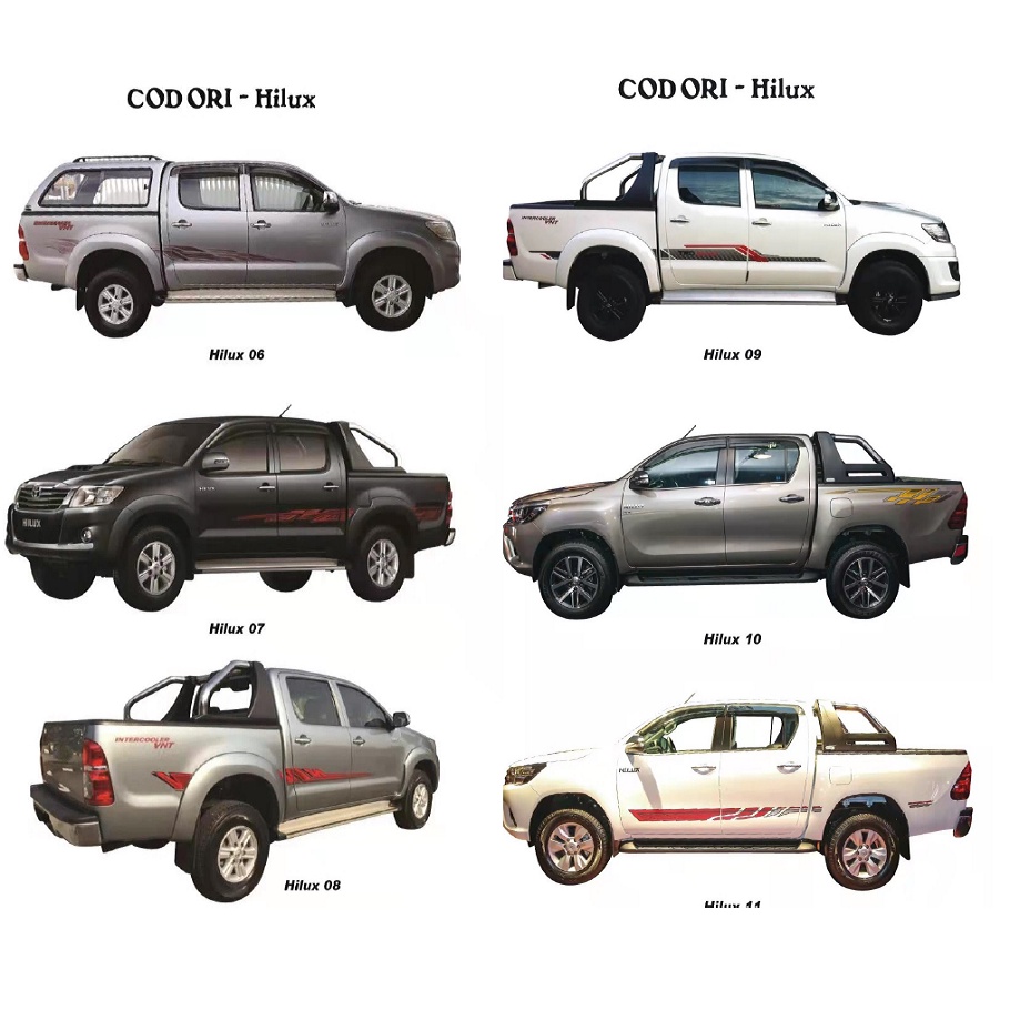 Toyota Hilux Sticker Body Car Side Pintu Lining Accessories Vigo Revo ...