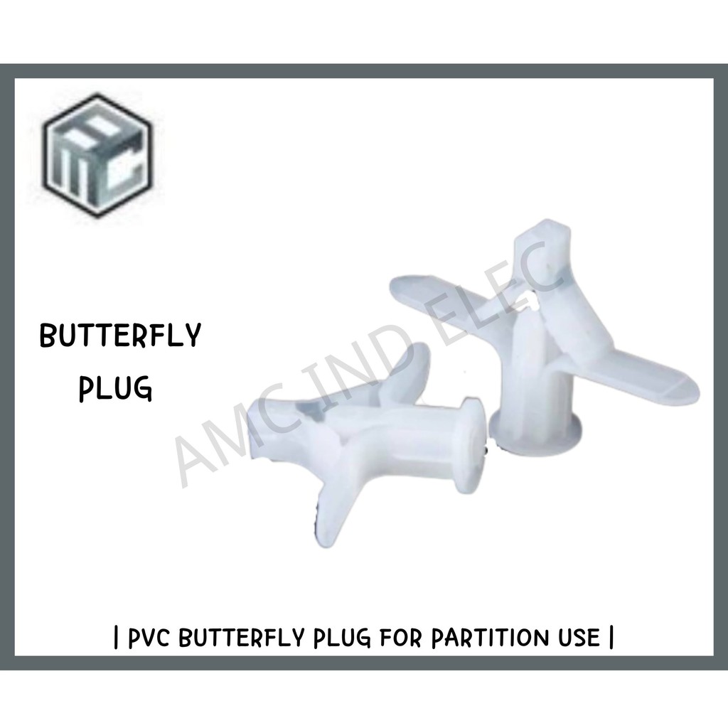 BUTTERFLY PLUG FOR PARTITION USE (10 PCS/PACKING) | Shopee Malaysia