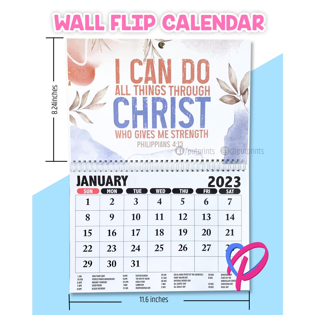 Gospel wall flip hanging 2024 calendar | Shopee Malaysia