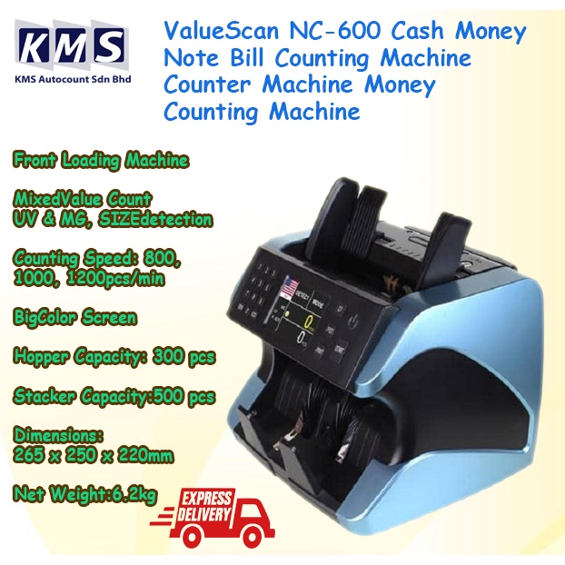 ValueScan NC-600 Cash Money Note Bill Counting Machine Counter Machine ...