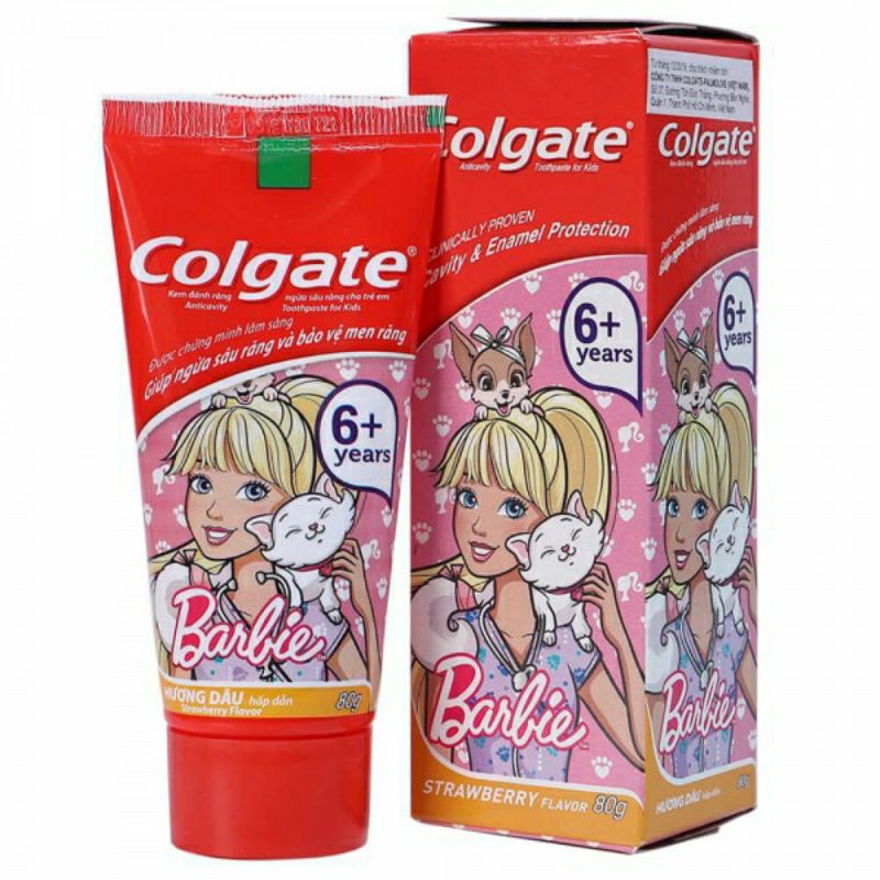 Colgate Barbie toothpaste strawberry flavor | Shopee Malaysia