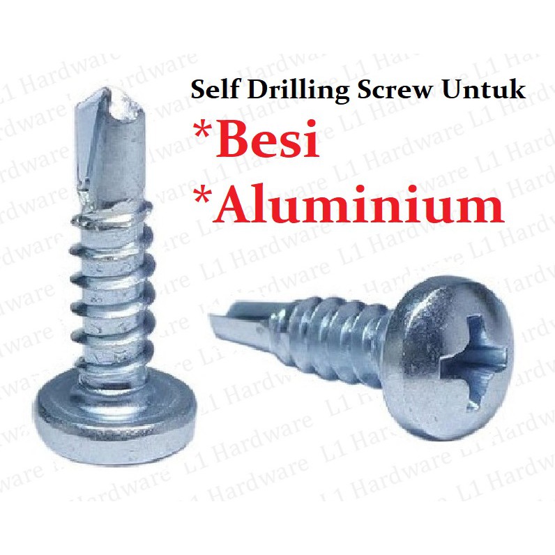 Skru Untuk Besi Dan Aluminium Kepala Bulat Skru Ikat Besi / Pan Head ...