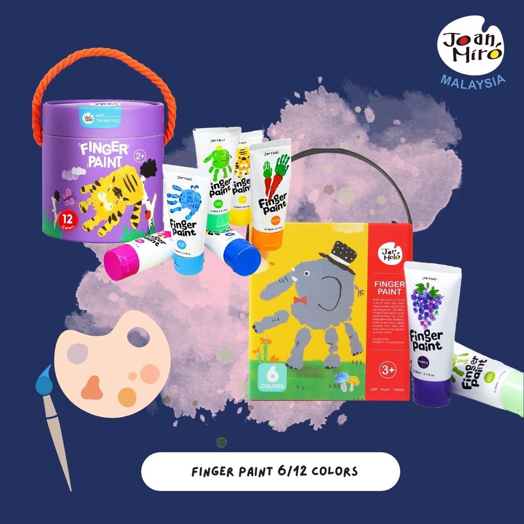 JM15/JM16 Joan Miro Finger paint - 6/12 colors set | Shopee Malaysia
