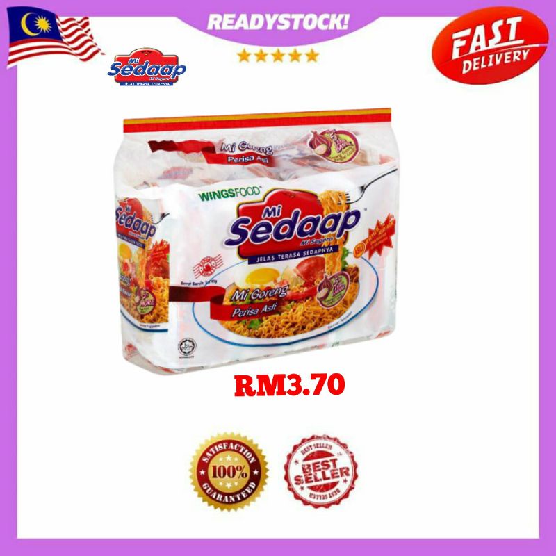 Mi Sedap Perisa Asli Megi Mi Goreng (5×90gram) | Shopee Malaysia