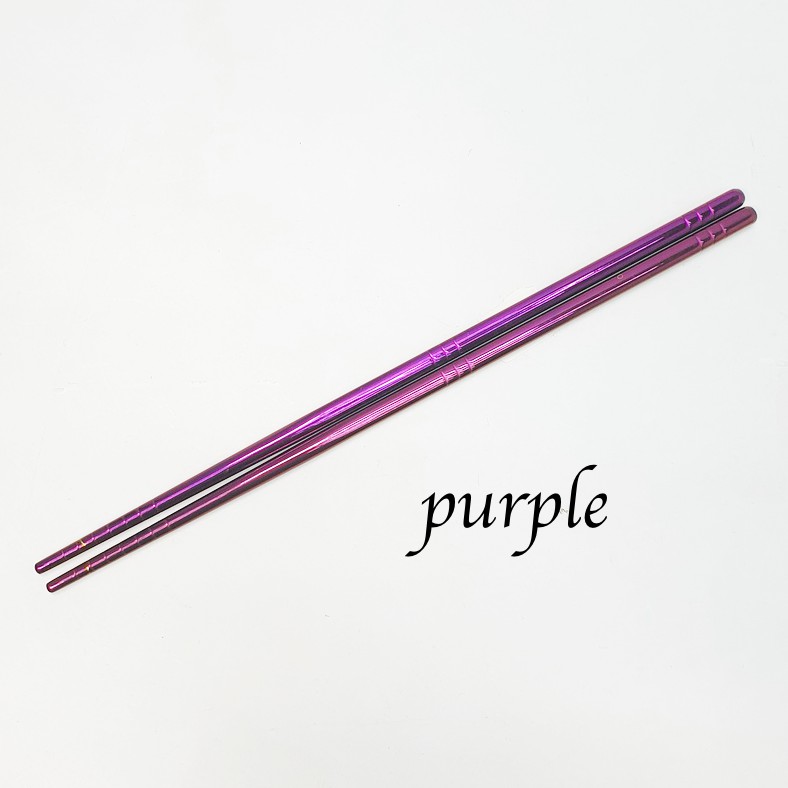 Colourful 304 Stainless Steel Chopsticks 7 Color / Cutlery Set ...