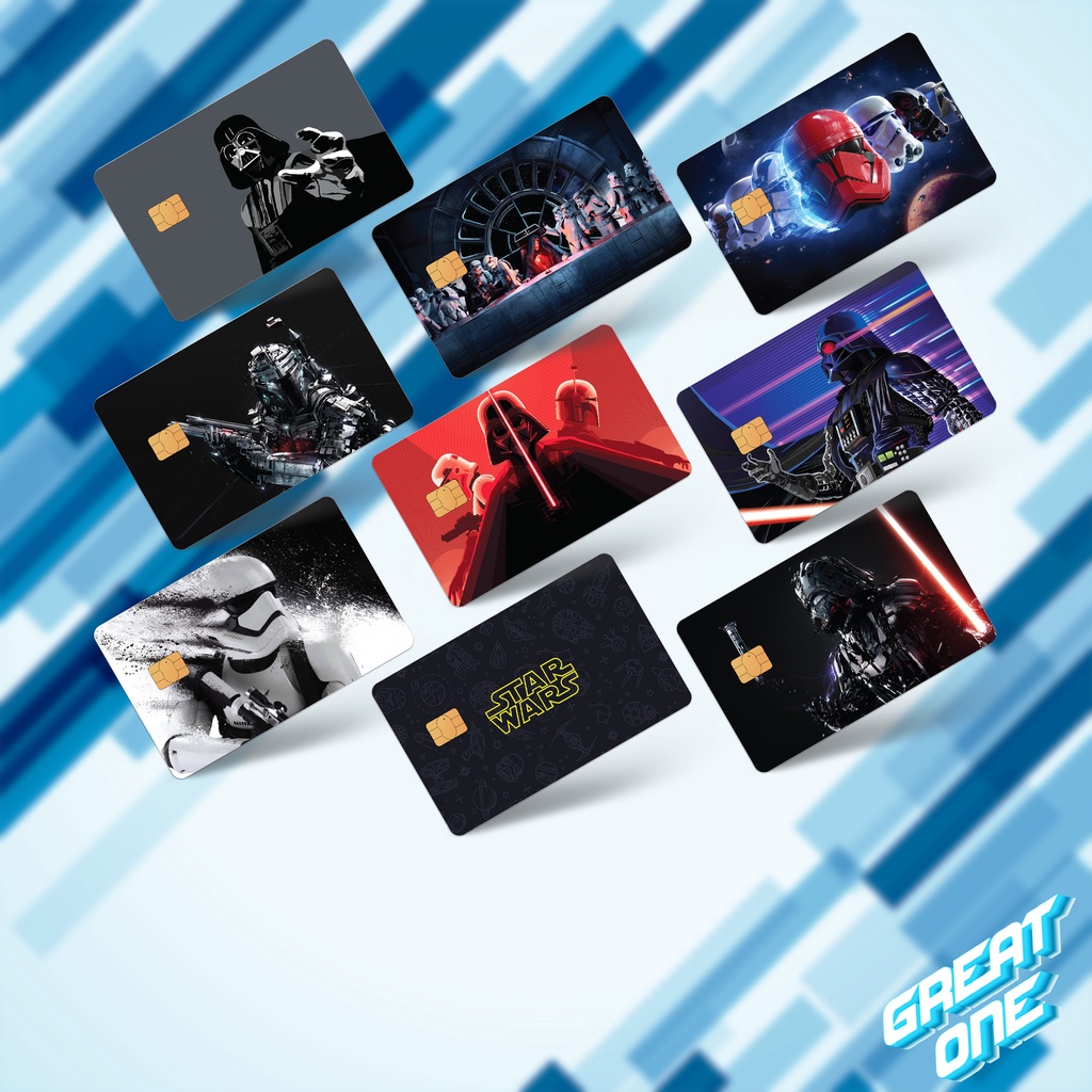 Star Wars ATM Bank Sticker Card Cover Access Touch n Go Skin Bank Debit ...