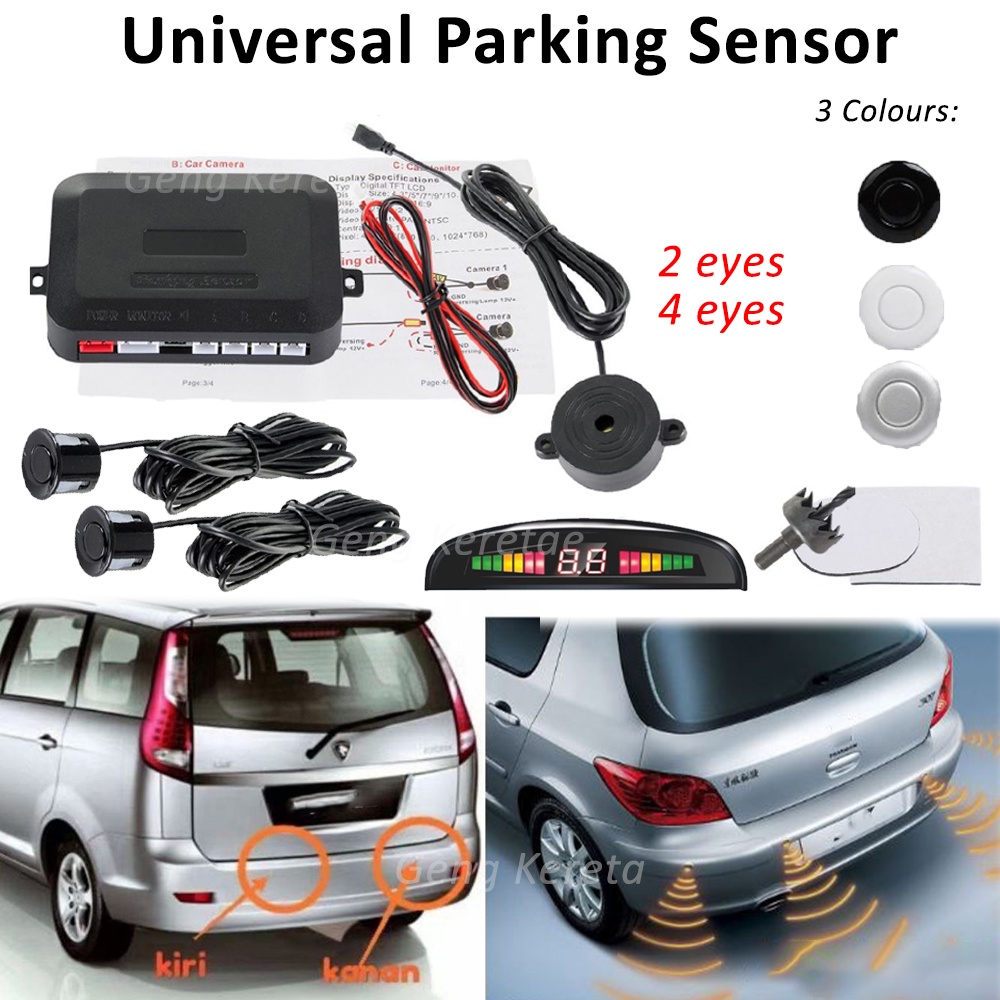2 Eyes 4 Eyes Car Parking Assistant Parking Sensor Monitor Auto Reverse ...