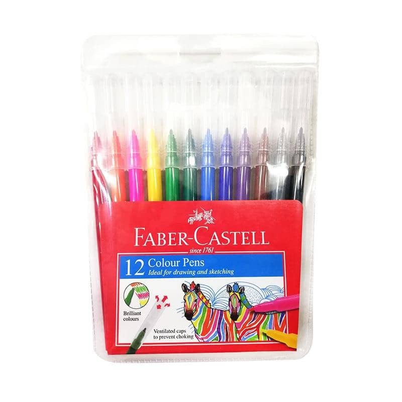 Faber Castell Fibre Tip Magic / Colour Pen 12 colours | Shopee Malaysia
