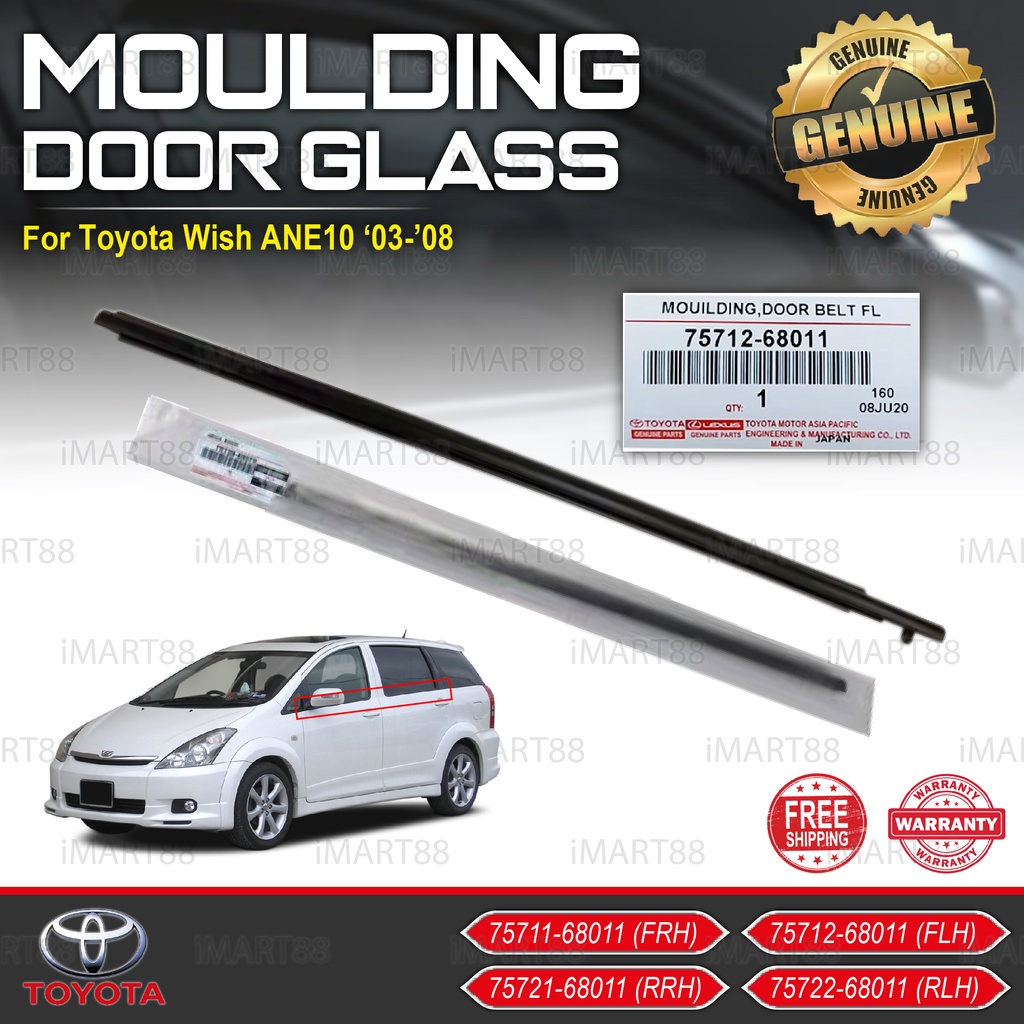 ORIGINAL TOYOTA WISH ANE10 ZNE10 '03-'08 GLASS DOOR MOULDING SEAL ...