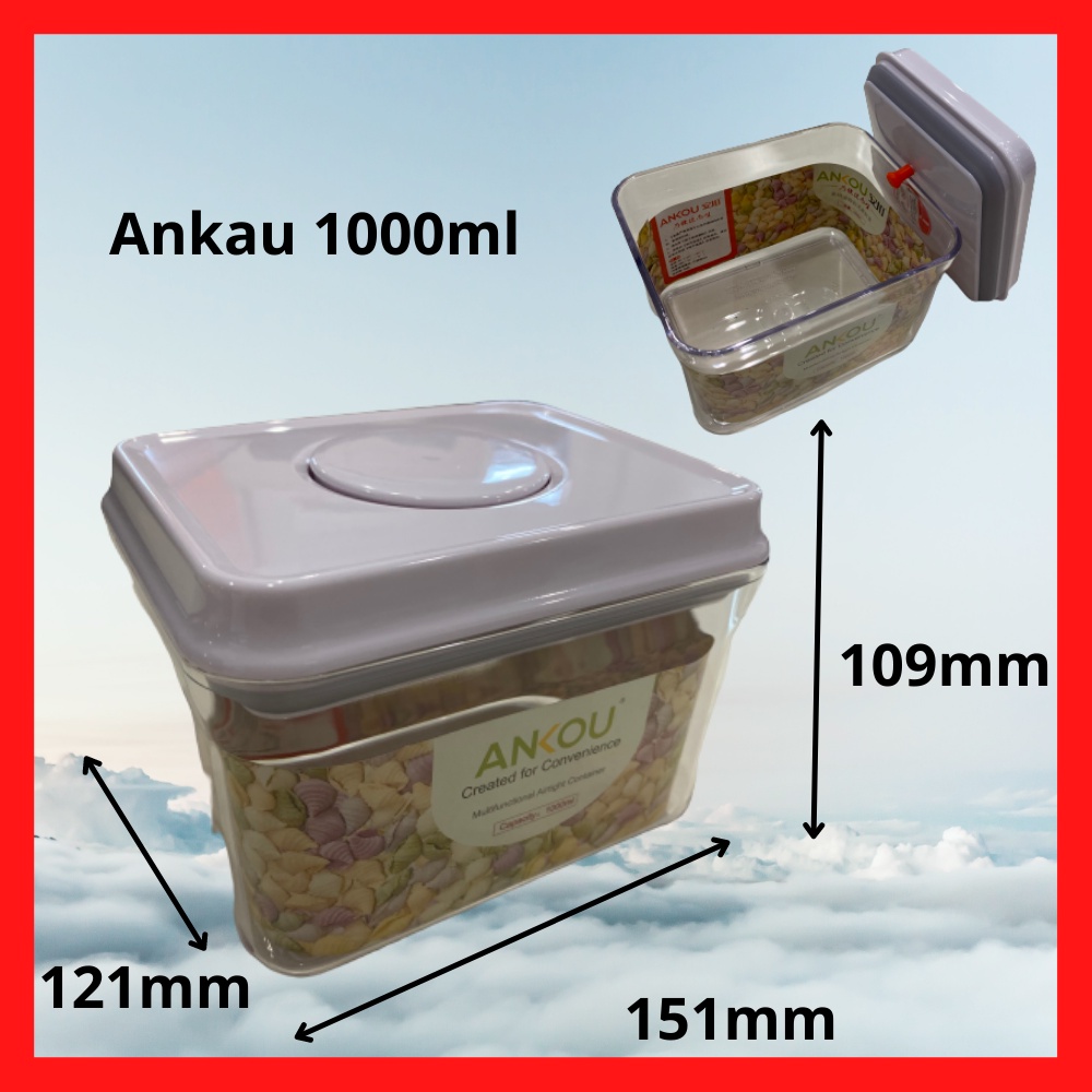 ANKOU Airtight Food Storage Milk Powder Container Original Rectangular ...
