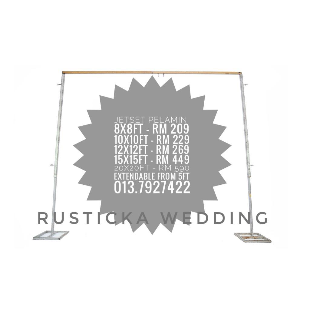 Jetset Besi Lurus Backdrop Pelamin Jackset Jetset Bulat T Wedding Stage ...