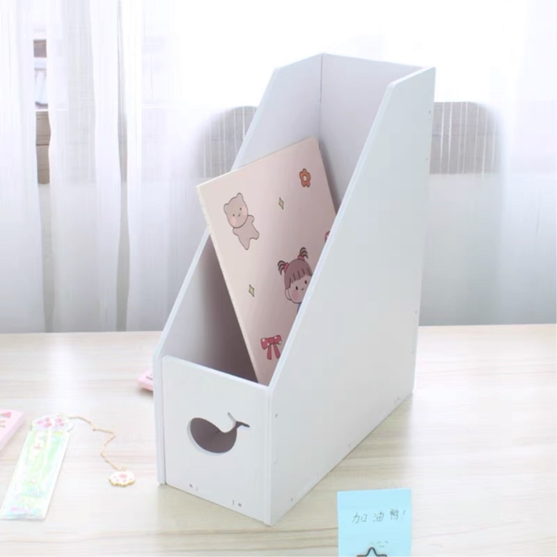 DIY Desktop Office File Holder Stationery Storage A4 Folder Holder Rak ...