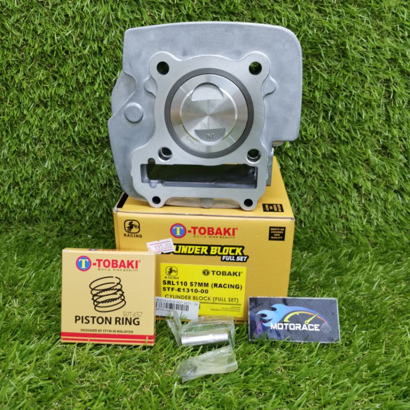 TOBAKI RACING ALLOY BLOCK SET STD / 55MM / 57MM SRL110 YAMAHA LAGENDA ...