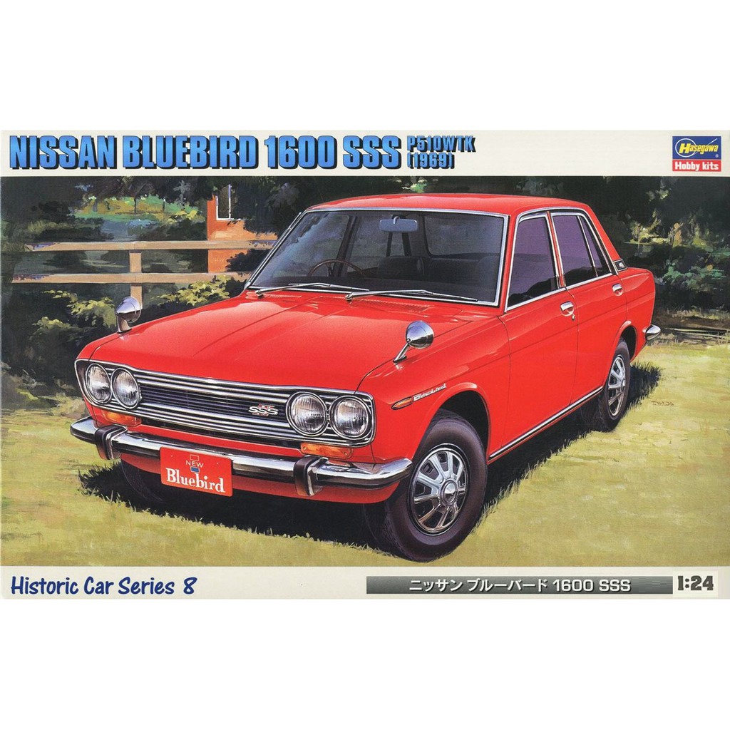 Car Model 1/24 Hasegawa Nissan Bluebird 1600 SSS P510WTK 1969 Plamo ...