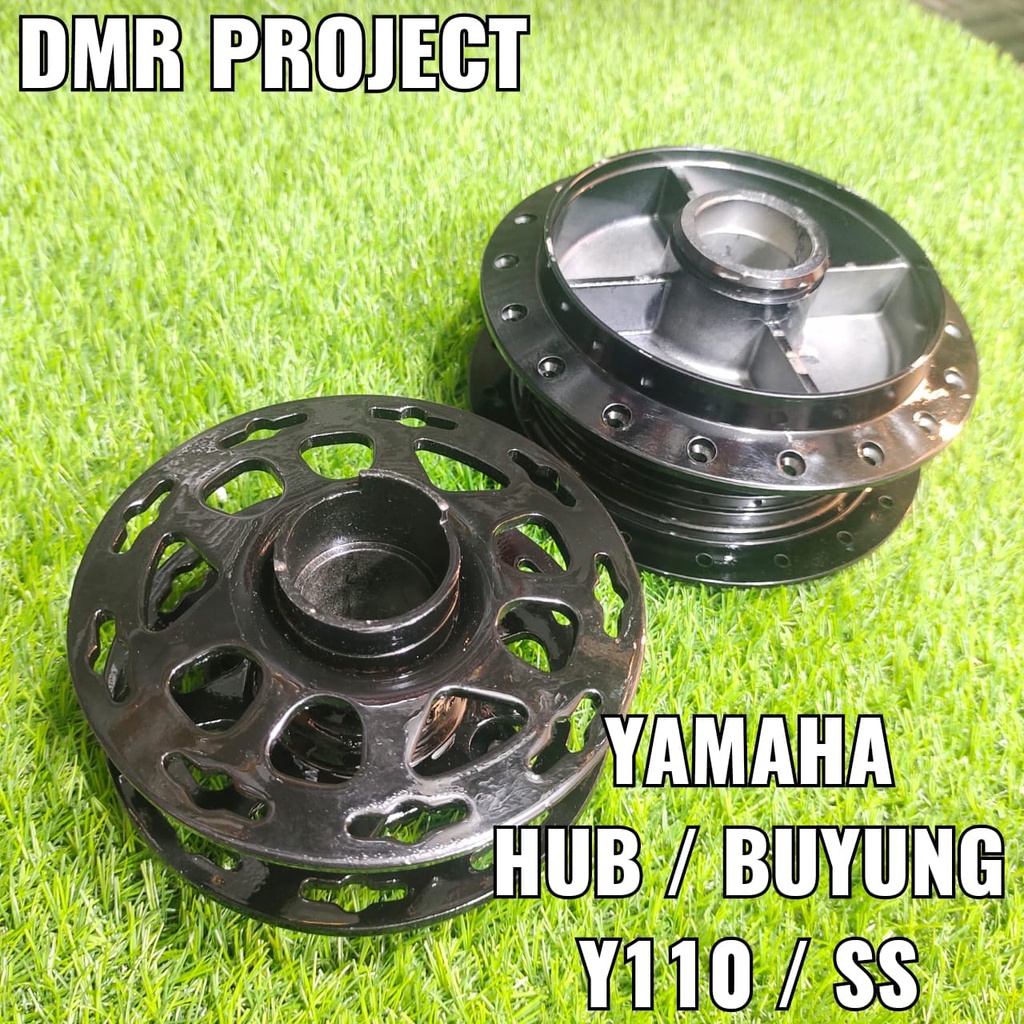 YAMAHA Y110/SS TWO HUB/BUYUNG FRONT & REAR STD BLACK ORIGINEL GANTANG ...