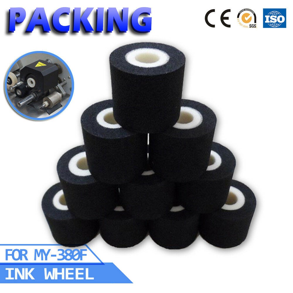 12Pcs/Set 36*16mm 36*32mm Hot Ink Roller Black Solid Ink Wheel Pats For ...